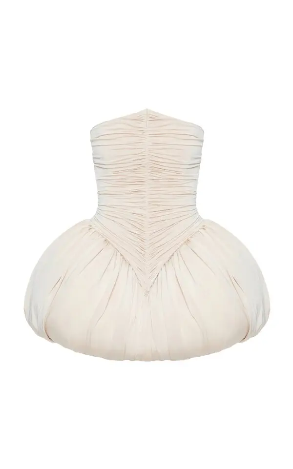 BALYKINA Clara Ruched Bubble Mini Dress