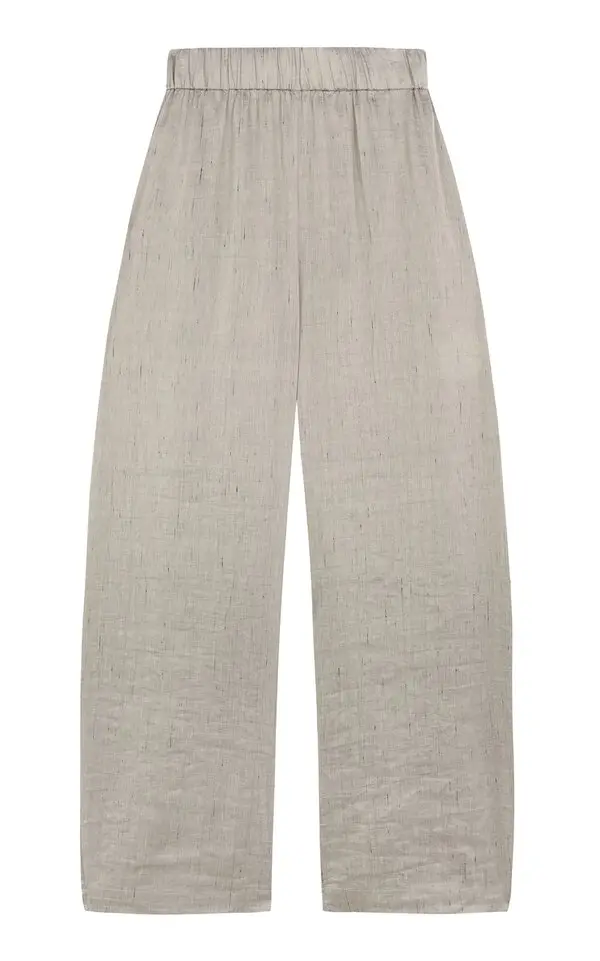 CORTANA Sal Linen-blend Mid-rise Wide-leg Pants