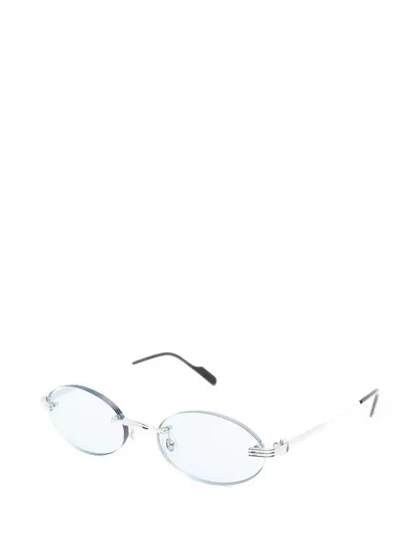 Cartier Oval Frame Rimless Sunglasses