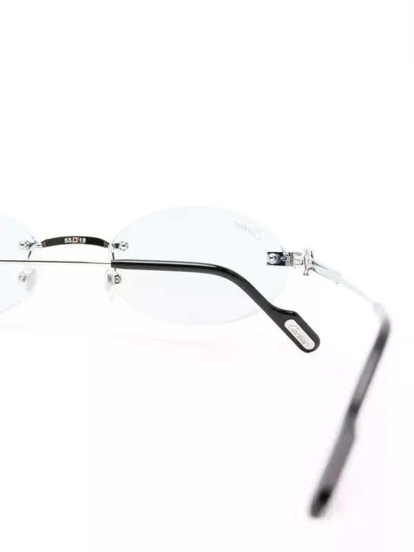 Cartier Oval Frame Rimless Sunglasses