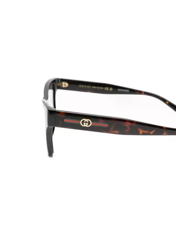 Gucci Tortoiseshell-effect Square-frame Sunglasses