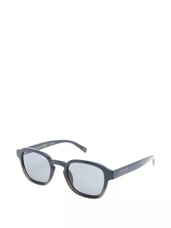 Gucci Navy Square Frame Tinted Lenses Sunglasses