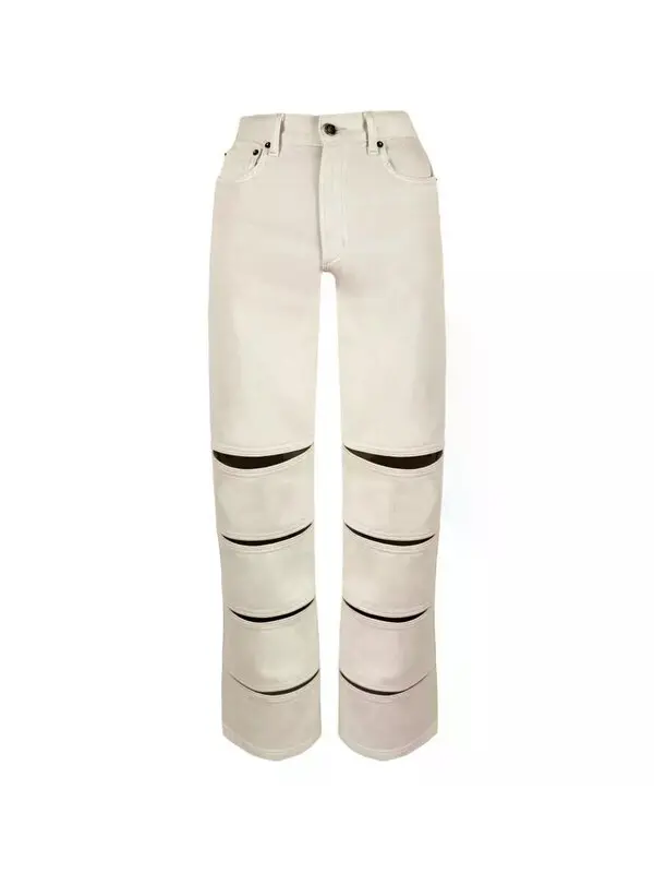 CONTESSA MILLS Arcana Cut-out Jeans - Neutrals