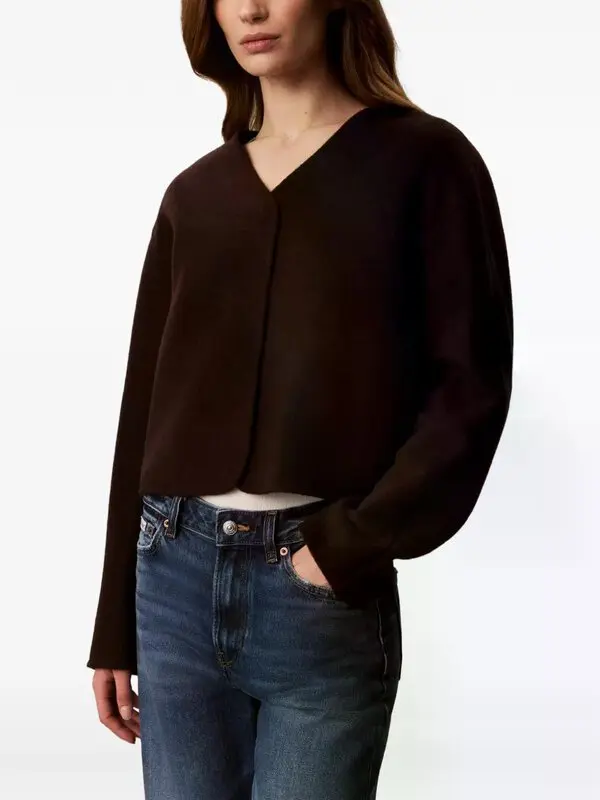 Calvin Klein V-neck Cropped Jacket
