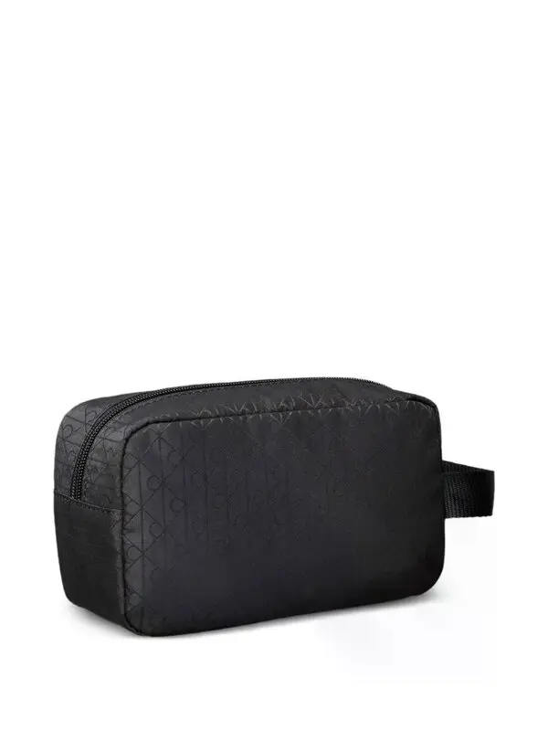 Calvin Klein Jacquard Wash Bag - Black