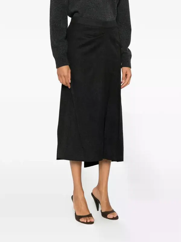 Victoria Beckham Asymmetric Draped Midi Skirt