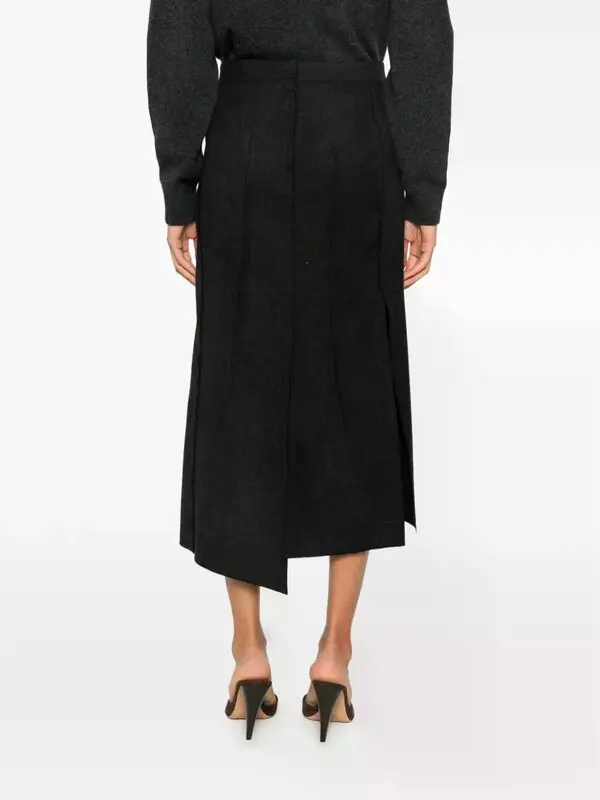 Victoria Beckham Asymmetric Draped Midi Skirt
