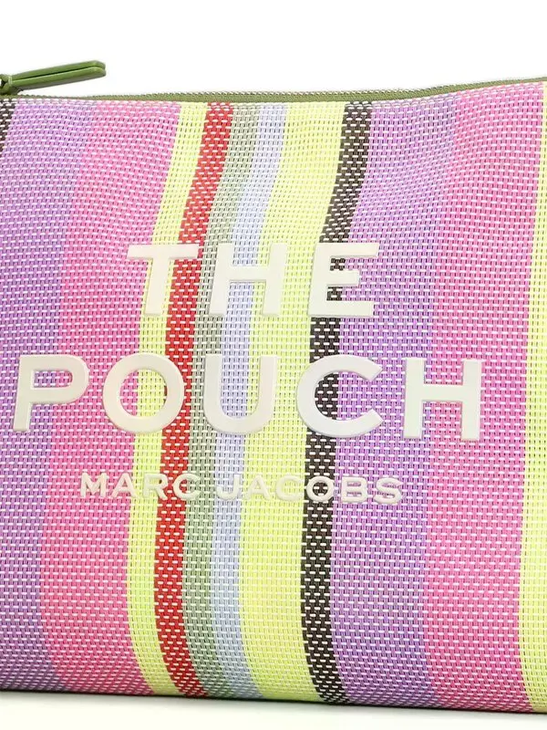Marc Jacobs The Pouch Striped Clutch Bag - Red