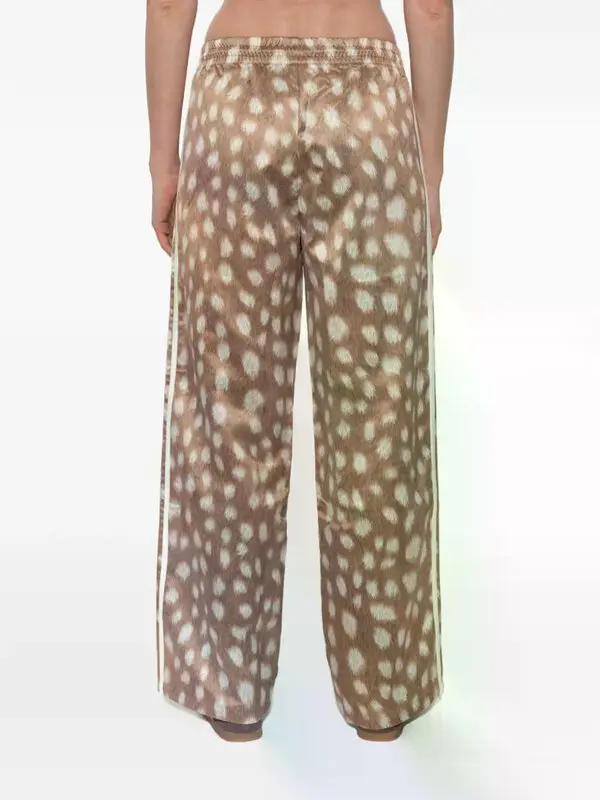 Adidas Animal Print Three-stripes Track Pants - Brown