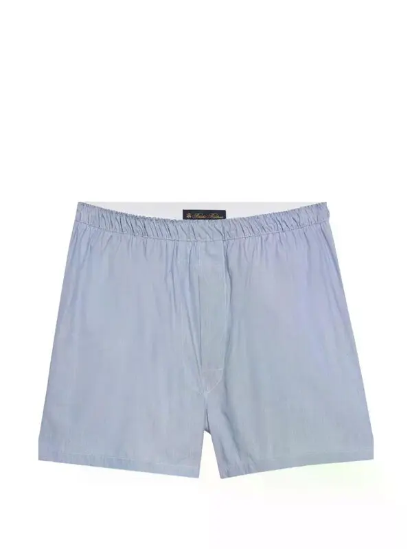 Brooks Brothers Micro-stripe Cotton Boxer Shorts - Blue