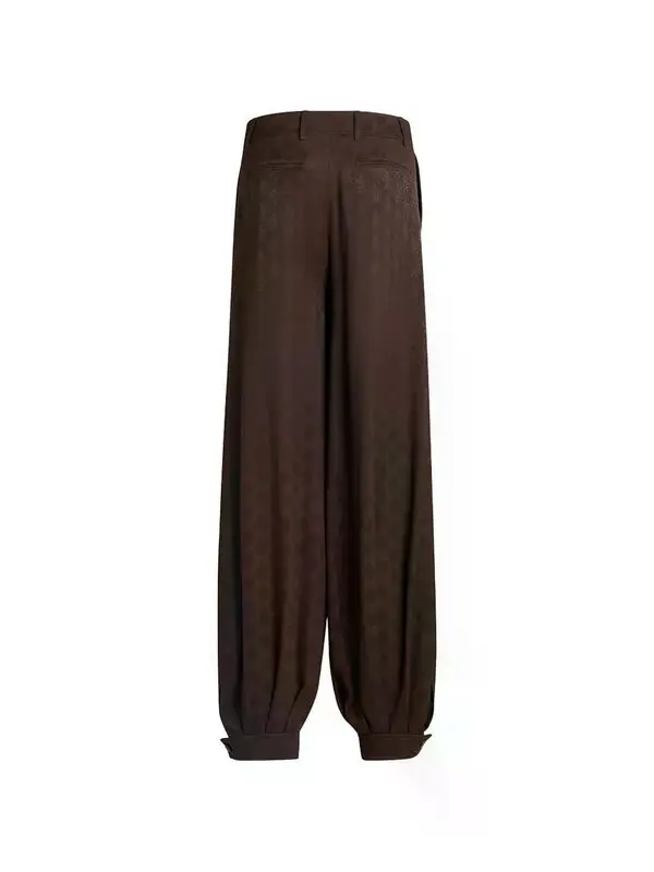 Etro Jacquard Pattern Cuffed Trousers