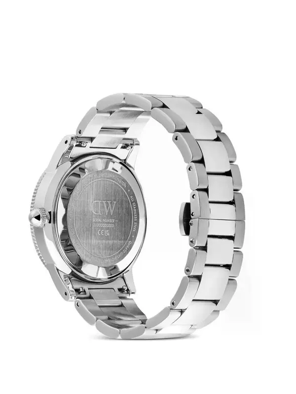 DANIEL WELLINGTON Iconic Gmt Watch With Brushed Bezel