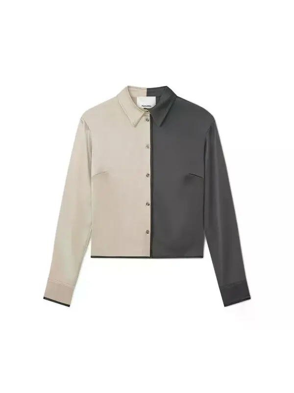 Nanushka Abria Colour-block Shirt - Neutrals