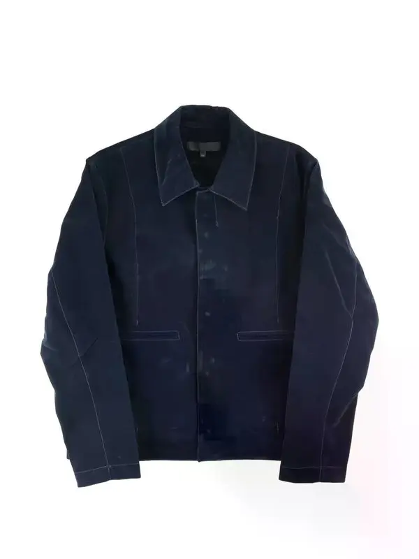 OMAR AFRIDI Francis Flocked Denim Jacket