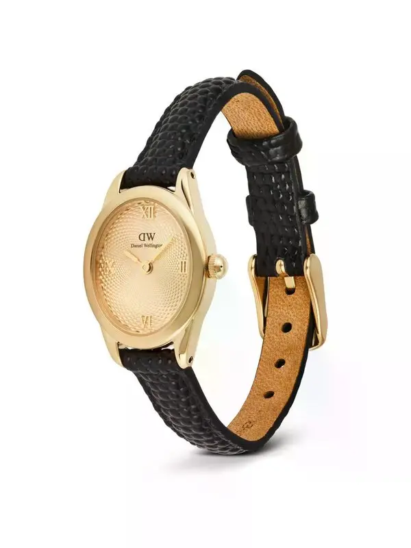 DANIEL WELLINGTON Ophelia Mini Guilloché 22mm Watch - Gold