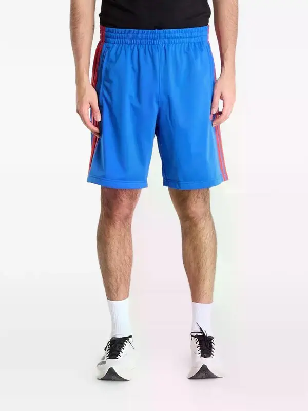 Adidas Firebird Stripe-detail Shorts - Blue