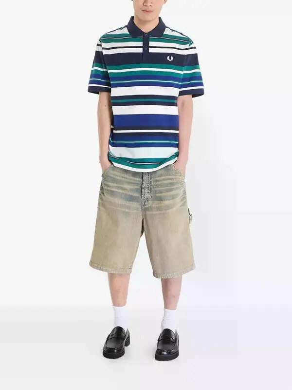 Fred Perry Striped Relaxed-fit Polo Shirt