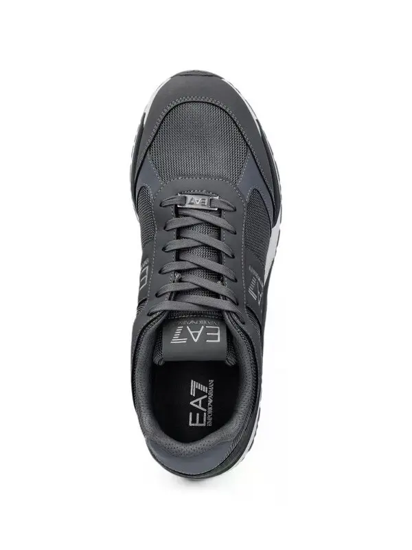 EA7 Logo Print Panelled Sneakers