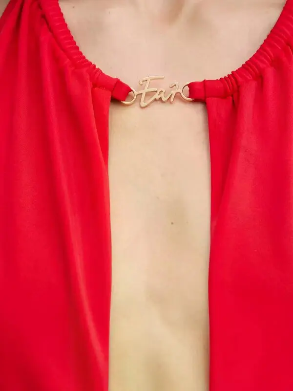 EA7 Logo Plaque Halterneck Swimsuit