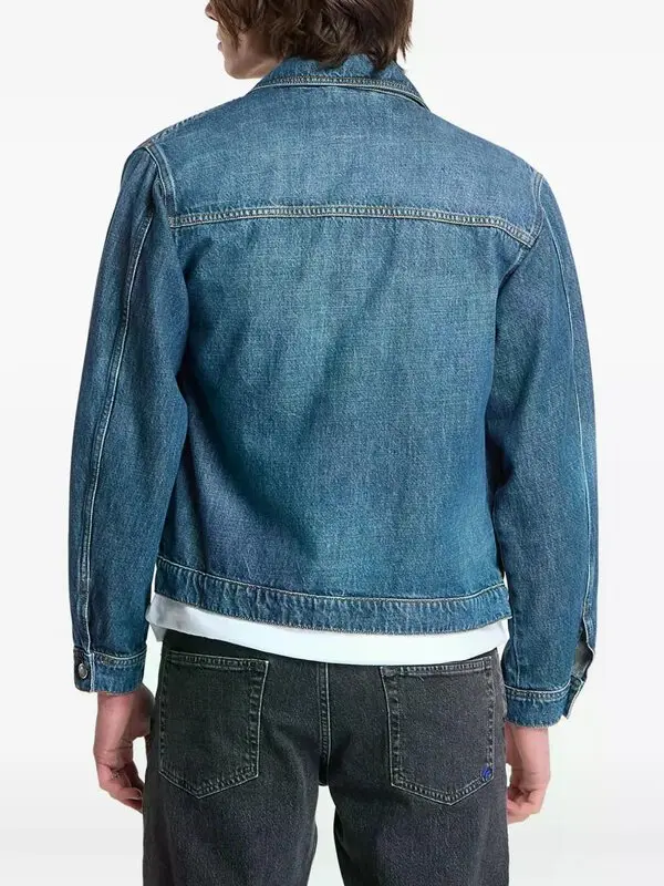 Guess Distressed Logo Patch Denim Jacket