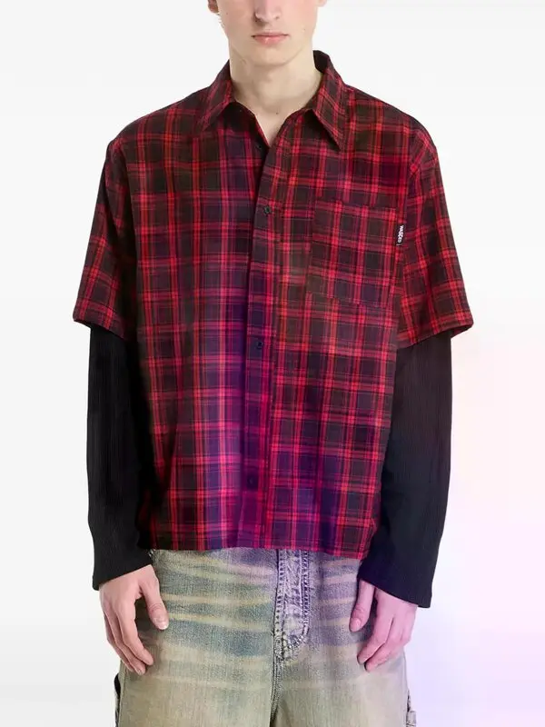 WASTED Age Tartan-pattern Shirt