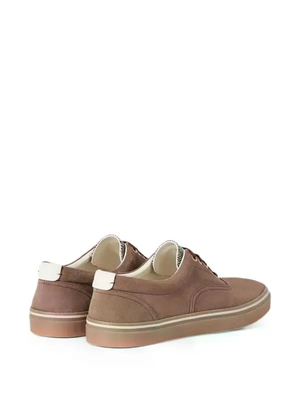 Brunello Cucinelli Suede Lace-up Sneakers - Brown
