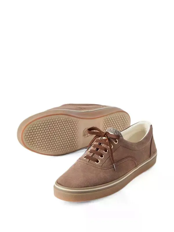 Brunello Cucinelli Suede Lace-up Sneakers - Brown