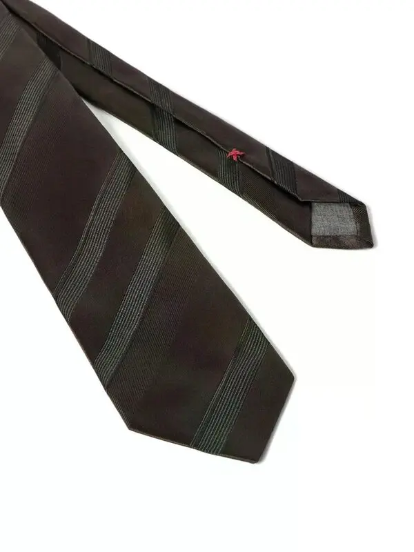 Brunello Cucinelli Regimental Stripe Silk Neck Tie