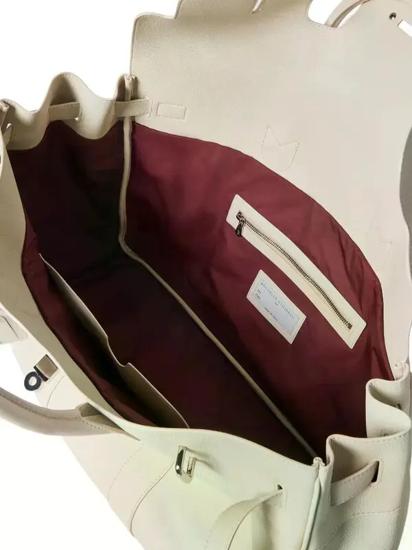 Brunello Cucinelli Grained Calfskin Country Bag - Neutrals
