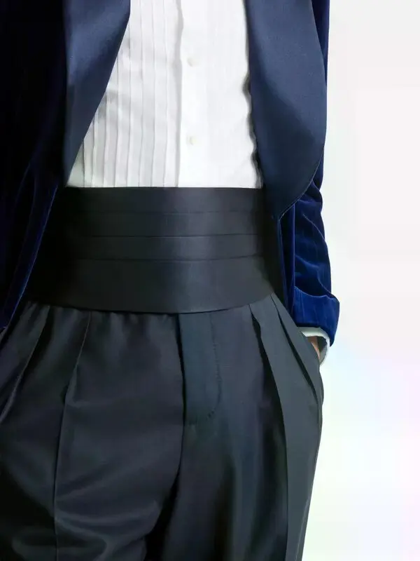 Brunello Cucinelli Silk And Cotton Satin Cummerbund - Blue