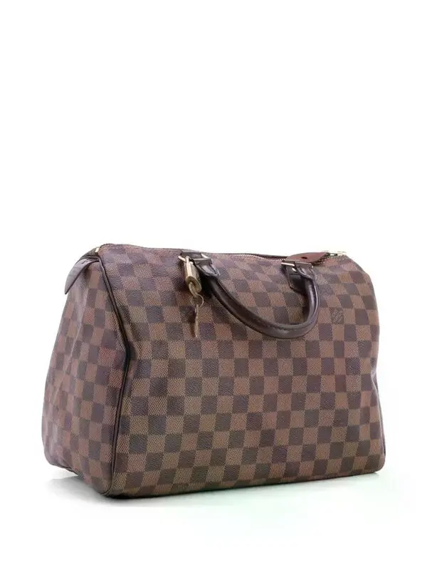 LOUIS VUITTON Speedy 30 Satchel Handbag In Damier - Brown
