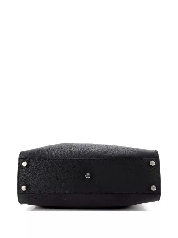 Fendi Selleria Peekaboo Medium Satchel Leather Bag - Black