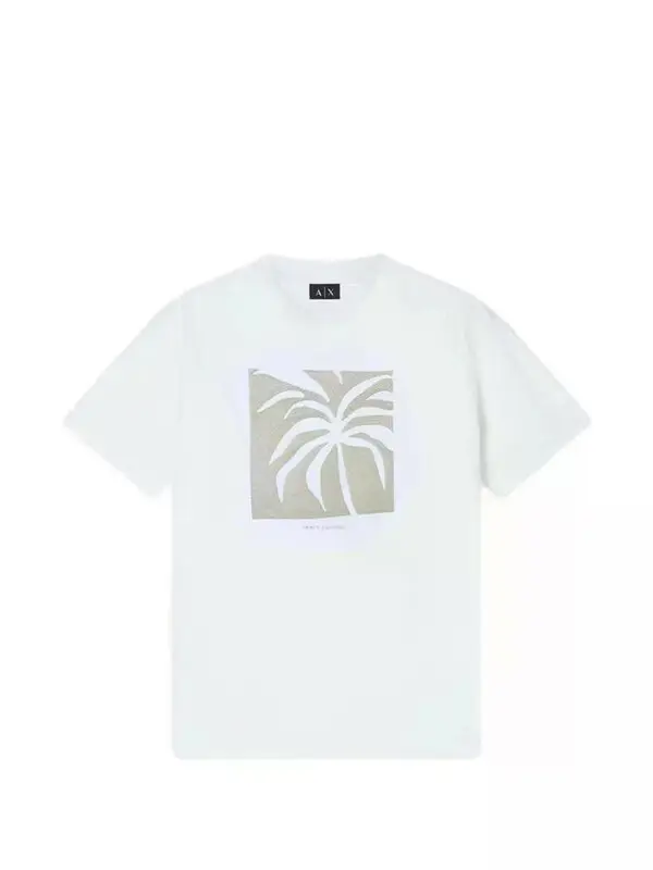 Armani Exchange Palm Print T-shirt - White