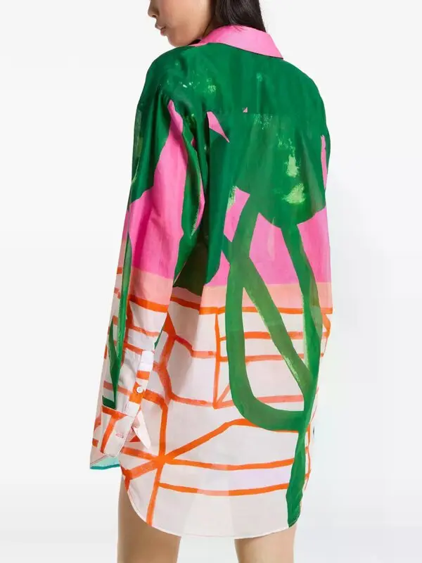 Michael Kors St. Tropez Graphic-print Shirt Dress