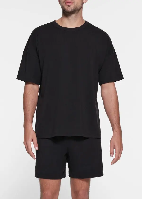SKIMS Relaxed Cotton T-shirt - Black