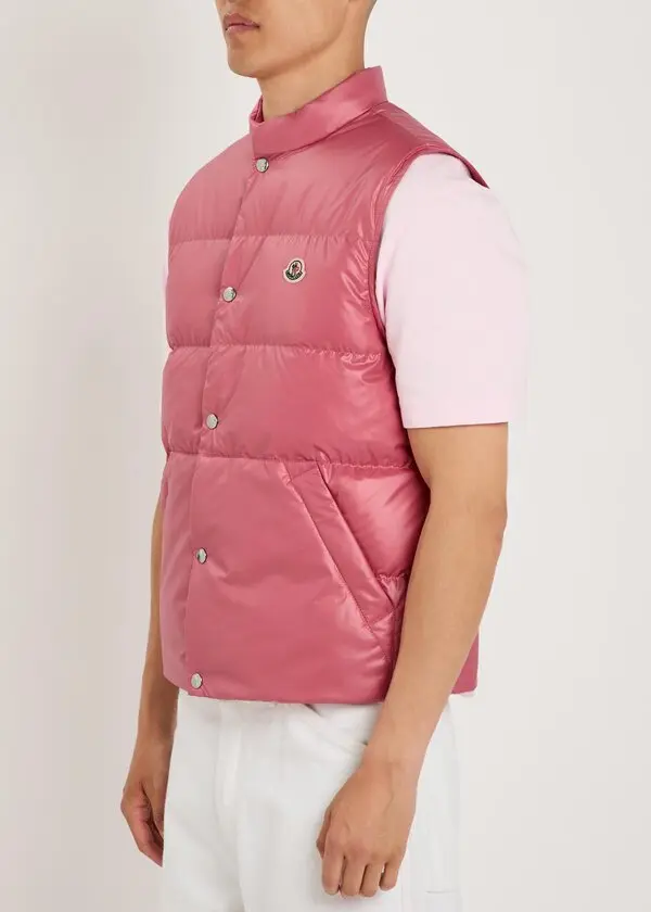 Moncler Restigo Quilted Shell Gilet - Pink