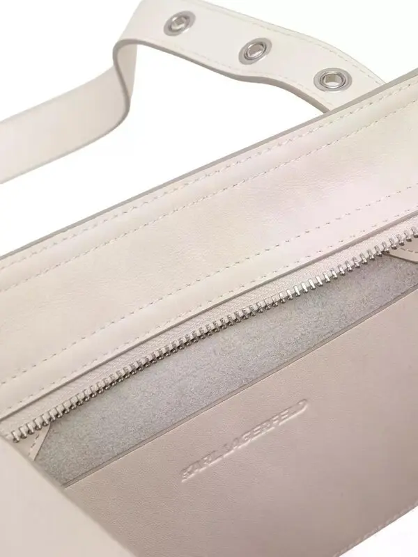 Karl Lagerfeld Eyelet Embellished Buckle Tote Bag - Neutrals