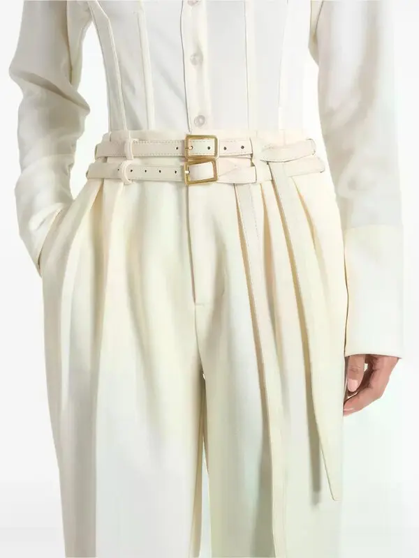 Manière De Voir Pascale Double-belt Pleated Trousers