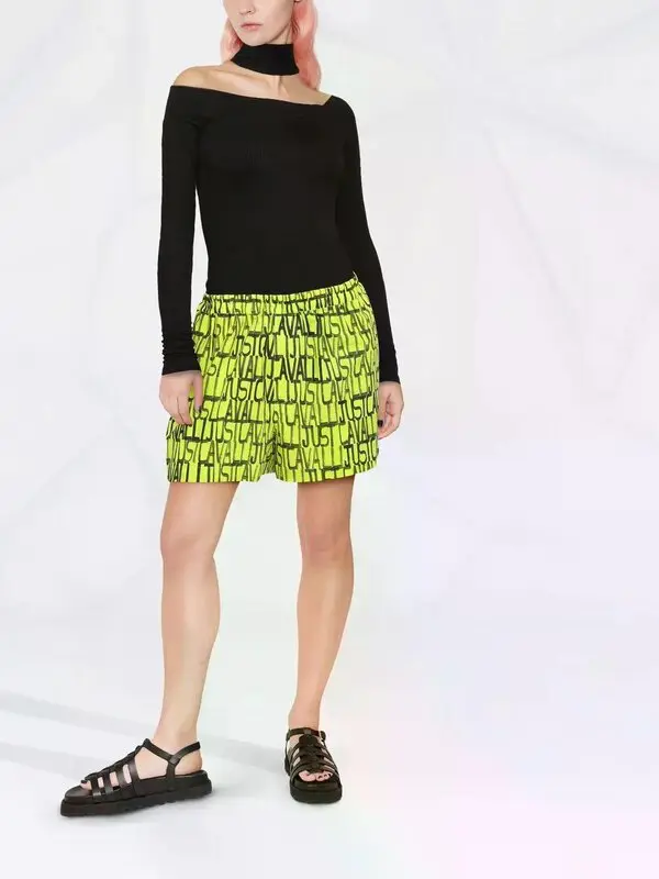 Just Cavalli All-over Logo Print Shorts