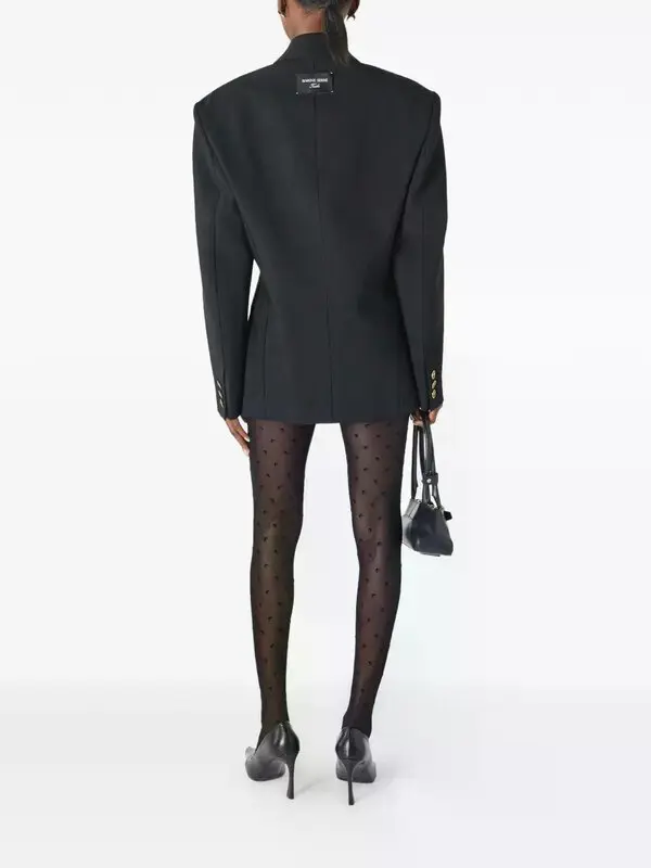 MARINE SERRE Tailored Wool Serge Jacket With Gold Buttons