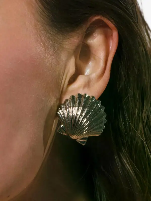 JENNIFER BEHR Mar Shell Earrings - Silver