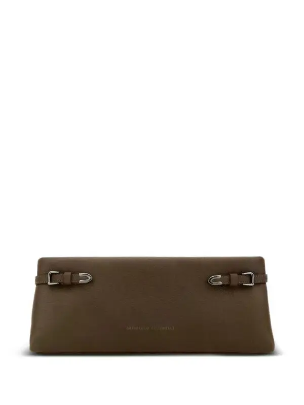 Brunello Cucinelli Leather Clutch Bag - Brown