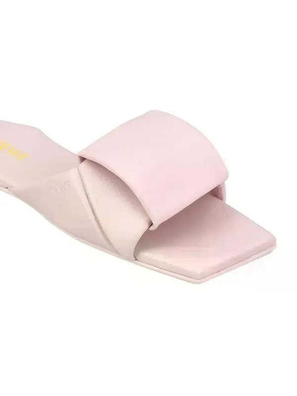 Loewe Padded Origami Square-toe Slides - Pink