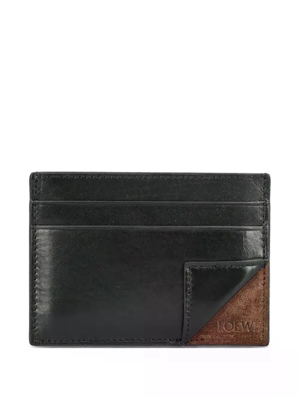 Loewe Switch Logo-debossed Leather Card Holder - Black