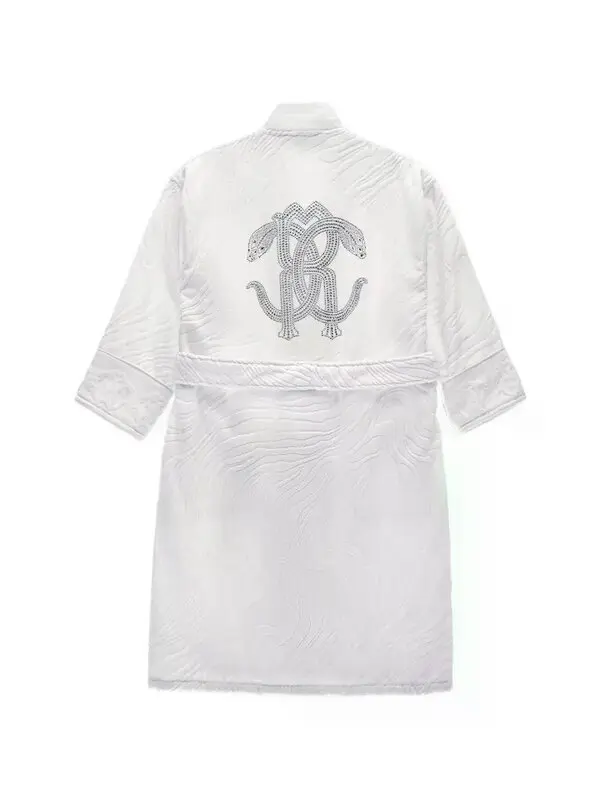 Roberto Cavalli Animal-print Bathrobe - White