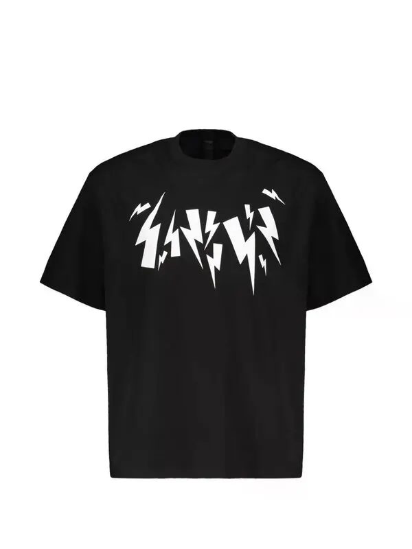 Neil Barrett Graphic-print Cotton T-shirt - Black