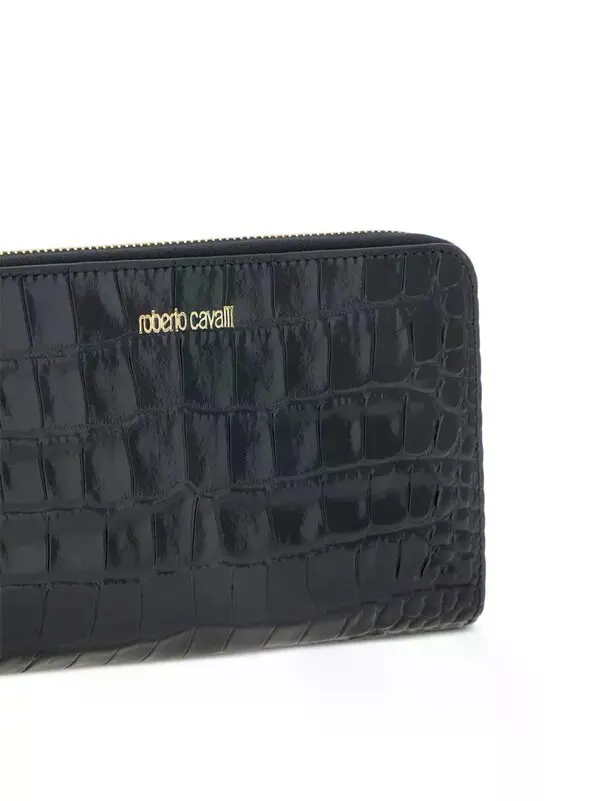 Roberto Cavalli Croc-effect Zip-around Wallet