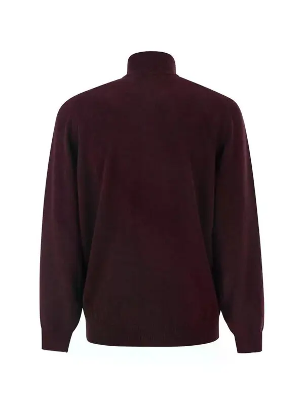 Brunello Cucinelli Cashmere Quarter-zip Sweater - Red