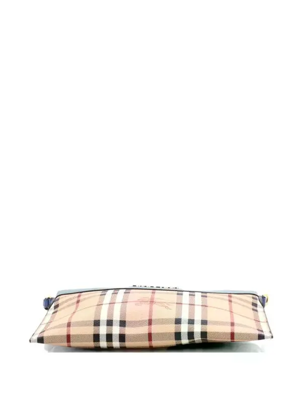 Burberry Peyton Haymarket Coated Canvas Crossbody Bag