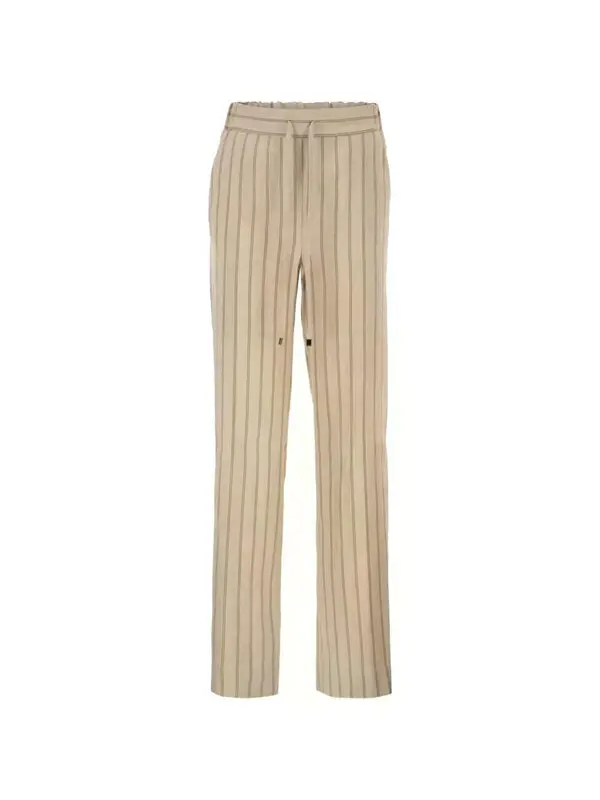 Antonelli Firenze Pinstriped Slim-fit Trousers - Neutrals